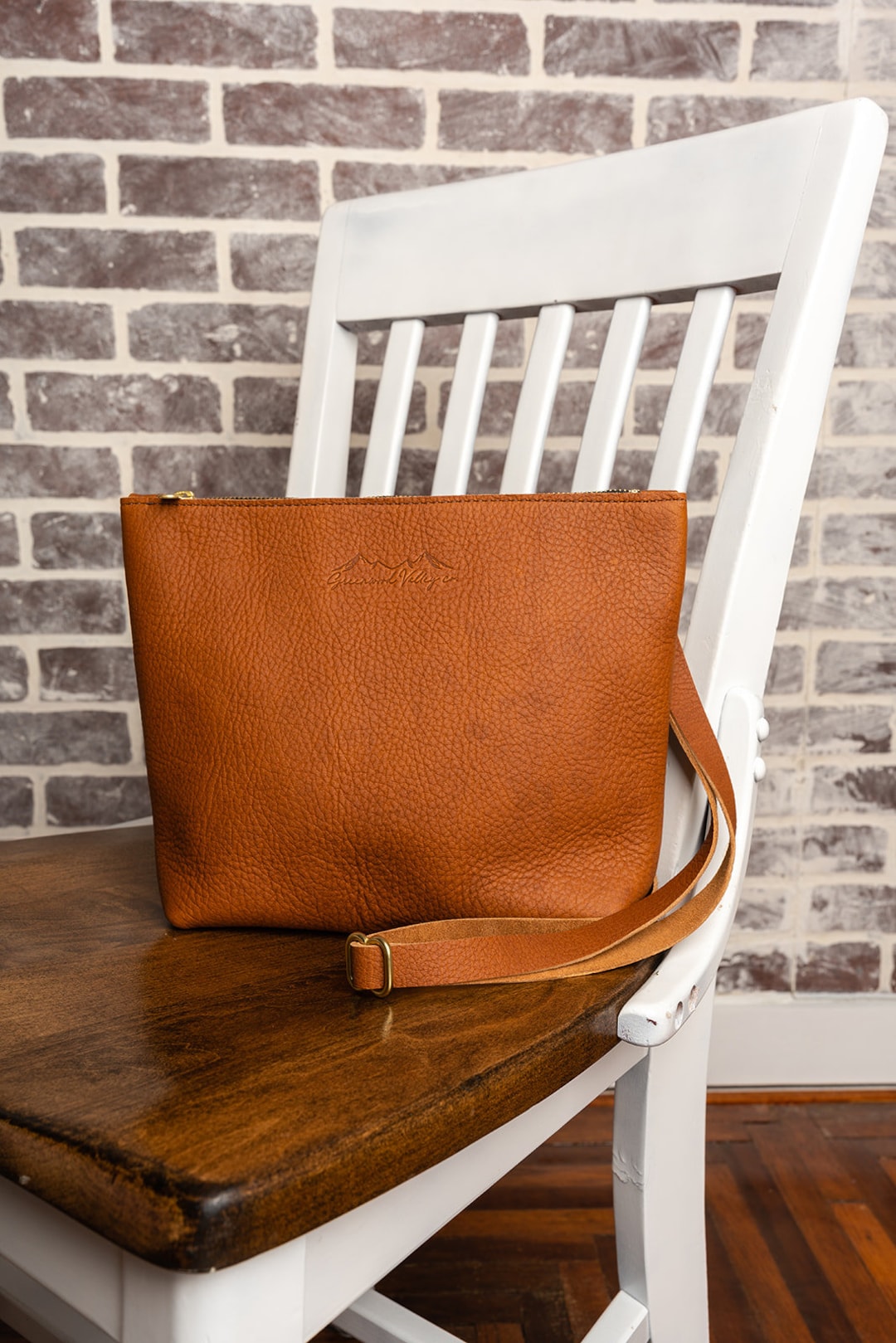 Pebbled Cognac Leather Crossbody Bag Full-grain Leather - Etsy