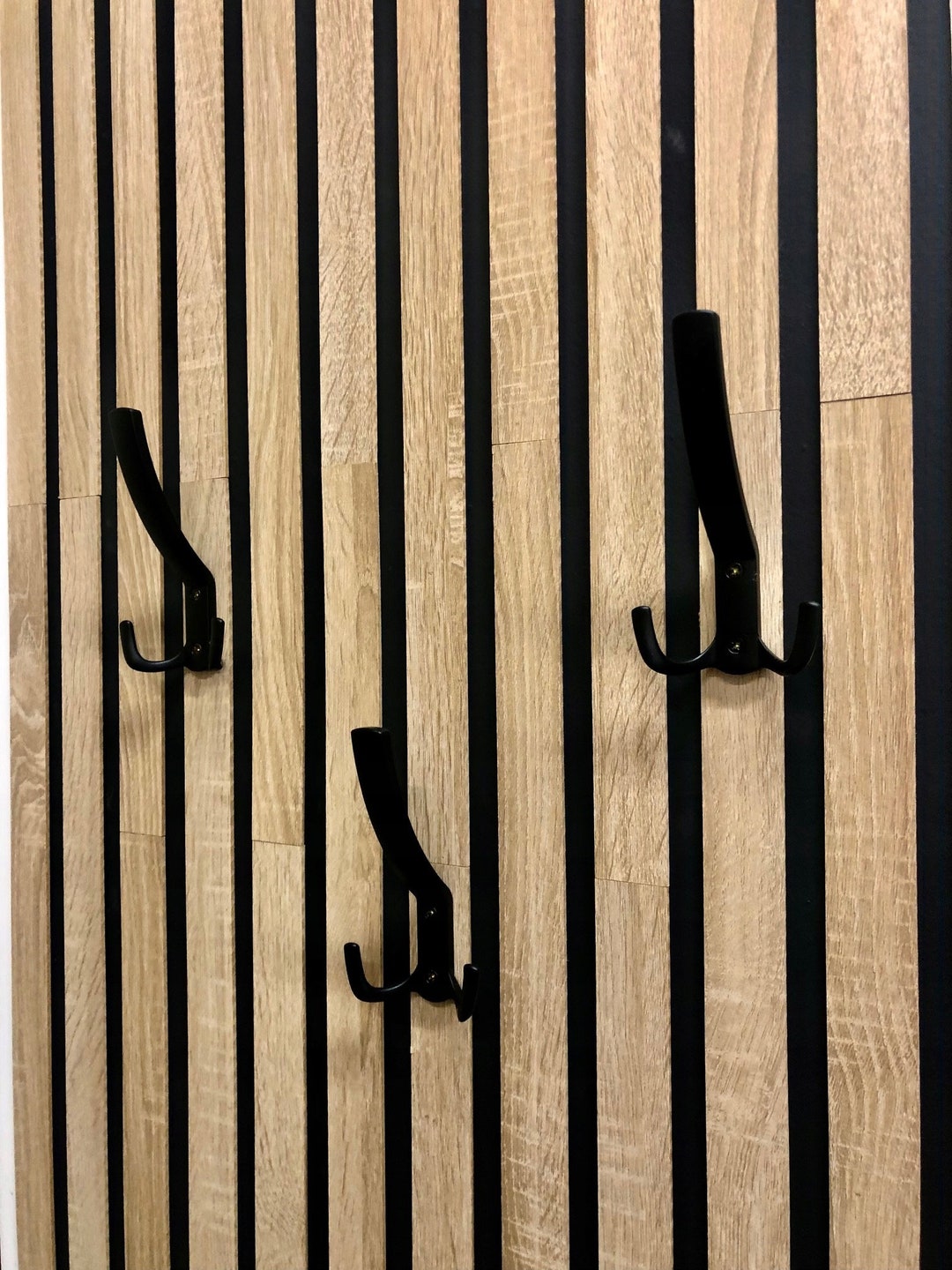 Oak Wooden Wall Slats. Wooden Slats. Wood Decor. the Interior of the ...