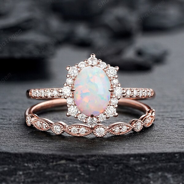 Fire Opal Engagement Ring - Etsy