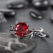 Black Gold Finish Round Ruby Engagement Ring Rhodium Black - Etsy