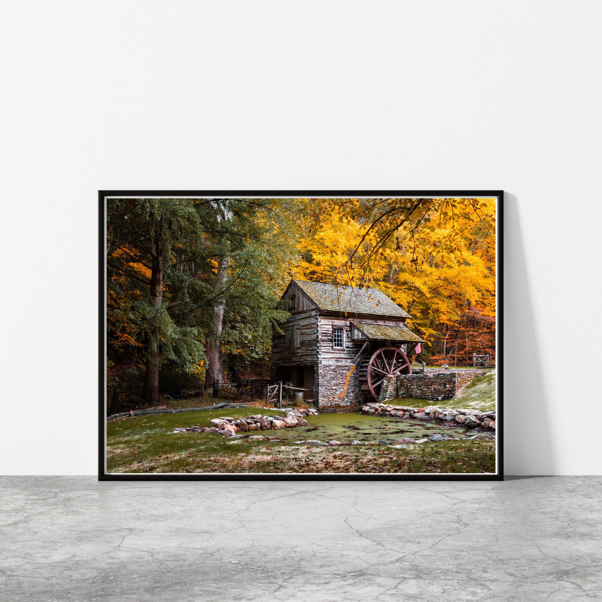 Cuttalossa Farm Fall Foliage Wall Print, Country Landscape Photo, Bucks ...