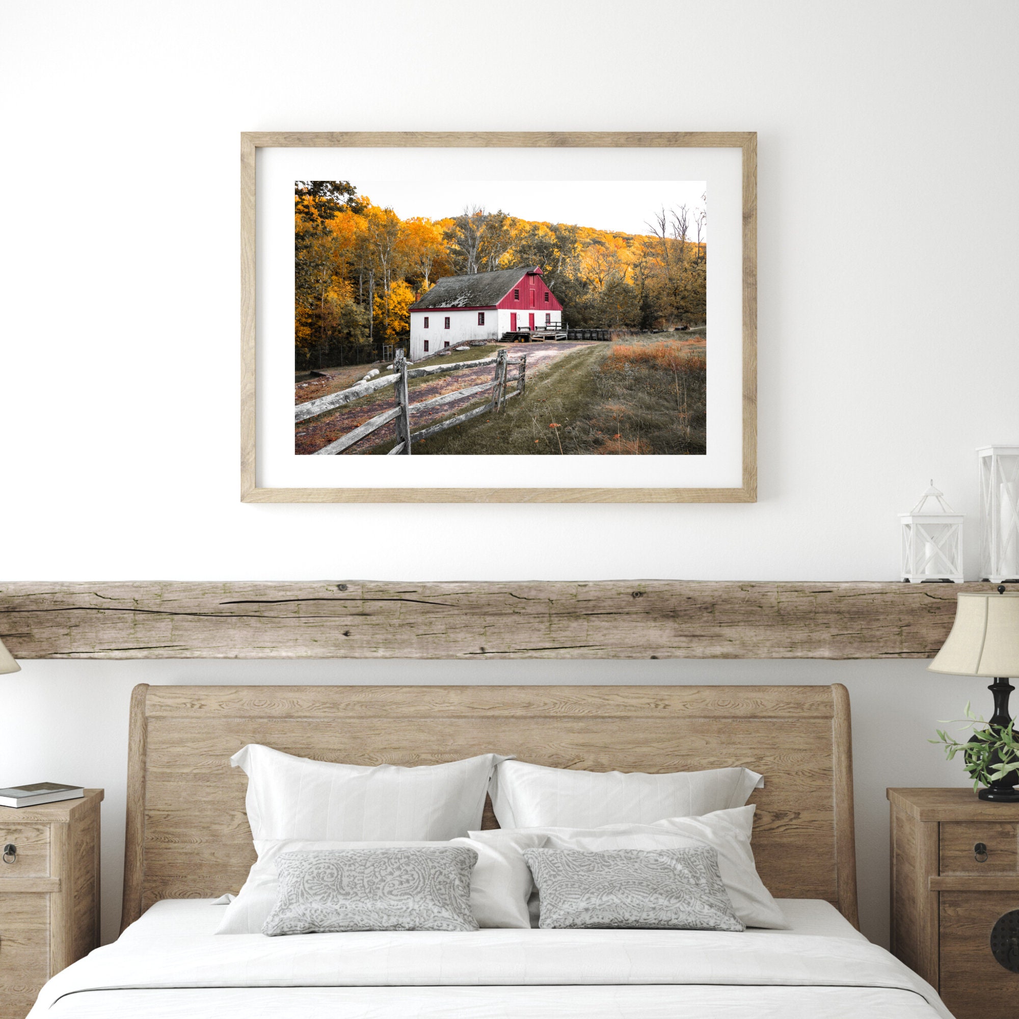 Rustic Barn Photography Print, Bucks County Pennsylvania Photography, Autumn Red Barn Photo ...