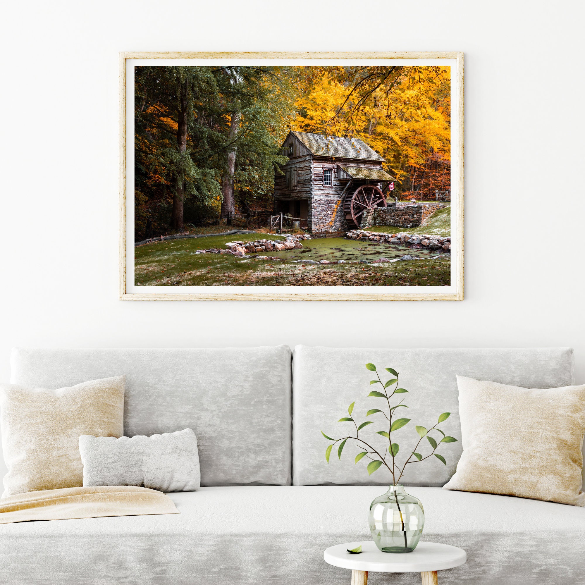 Cuttalossa Farm Fall Foliage Wall Print, Country Landscape Photo, Bucks ...