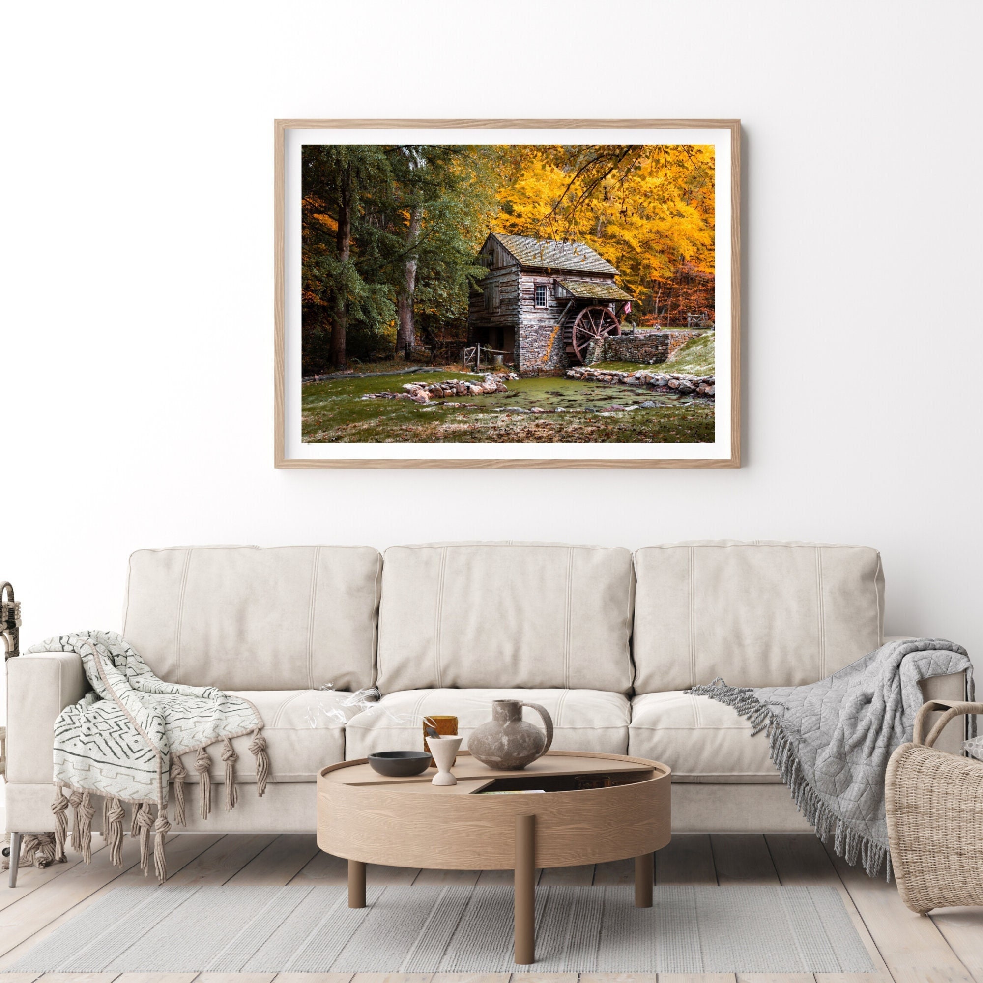 Cuttalossa Farm Fall Foliage Wall Print, Country Landscape Photo, Bucks ...