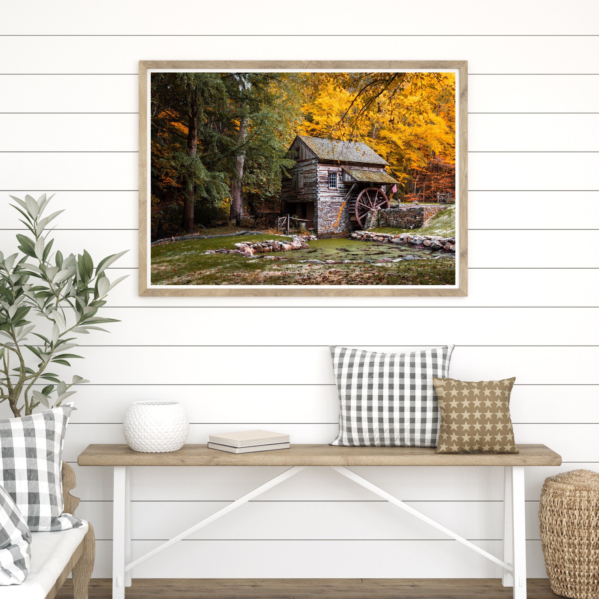 Cuttalossa Farm Fall Foliage Wall Print, Country Landscape Photo, Bucks ...