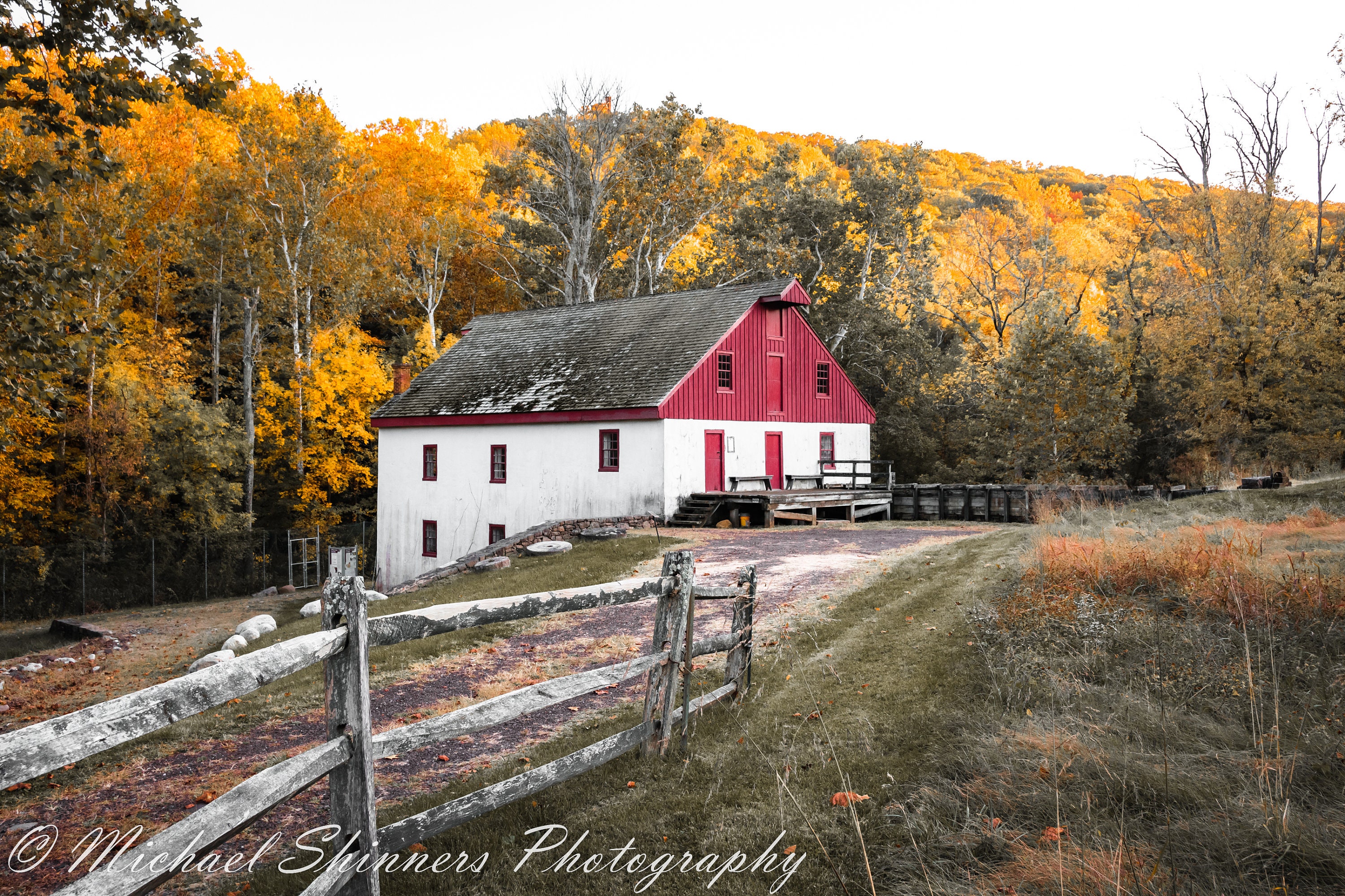 Rustic Barn Photography Print, Bucks County Pennsylvania Photography, Autumn Red Barn Photo ...