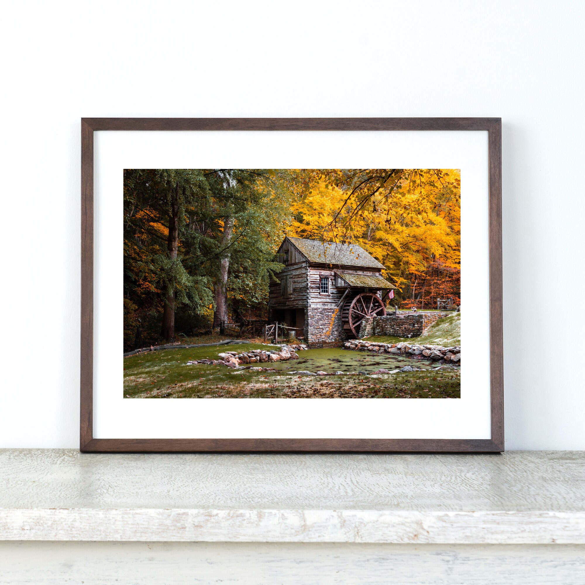 Cuttalossa Farm Fall Foliage Wall Print, Country Landscape Photo, Bucks ...