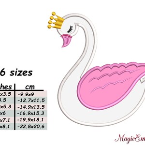 Swan APPLIQUE, Beautiful Swan APPLIQUE, Instant Download - Etsy