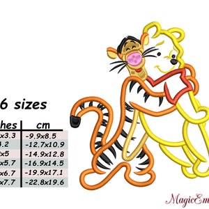 Winnie the Pooh APPLIQUE Design, Winnie and Tigger APPLIQUE, Instant ...