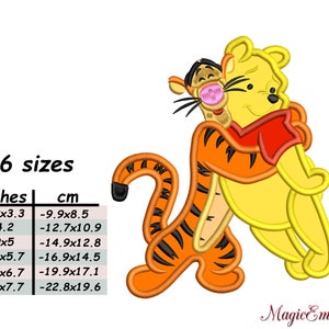 Winnie the Pooh APPLIQUE Design, Winnie and Tigger APPLIQUE, Instant ...