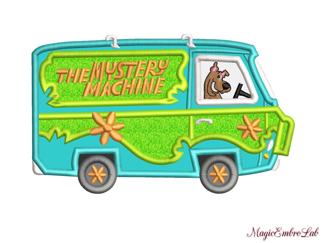 Mystery Machine APPLIQUE Design, Mystery Machine Embroidery Design ...