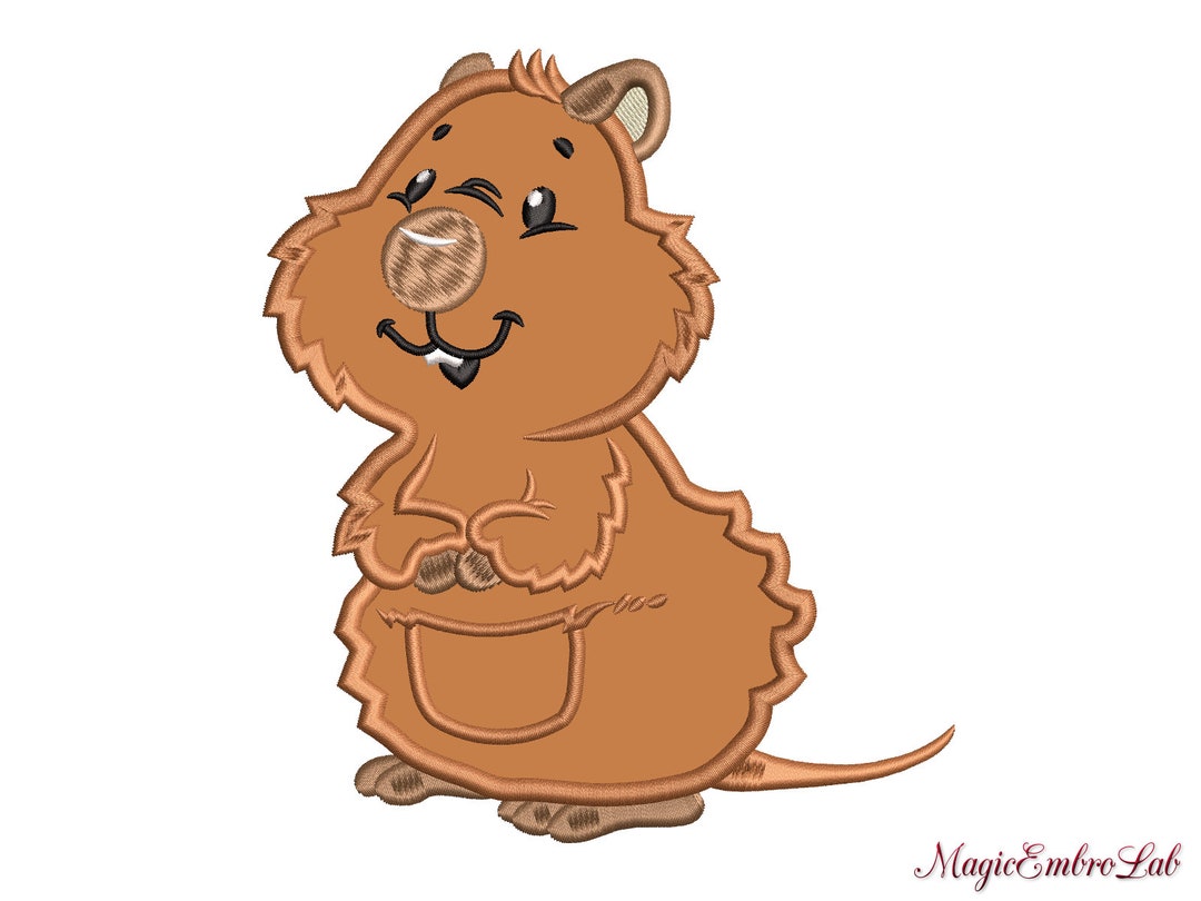Quokka APPLIQUE Cute Animal Quokka APPLIQUE Wallaby - Etsy
