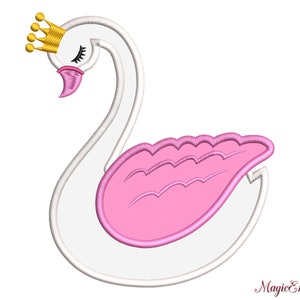 Swan APPLIQUE, Beautiful Swan APPLIQUE, Instant Download - Etsy