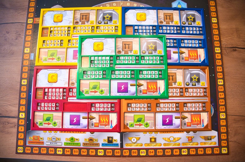 Terraforming Mars Overlays + Cubes Box + Resources Box + Player Tokens ...