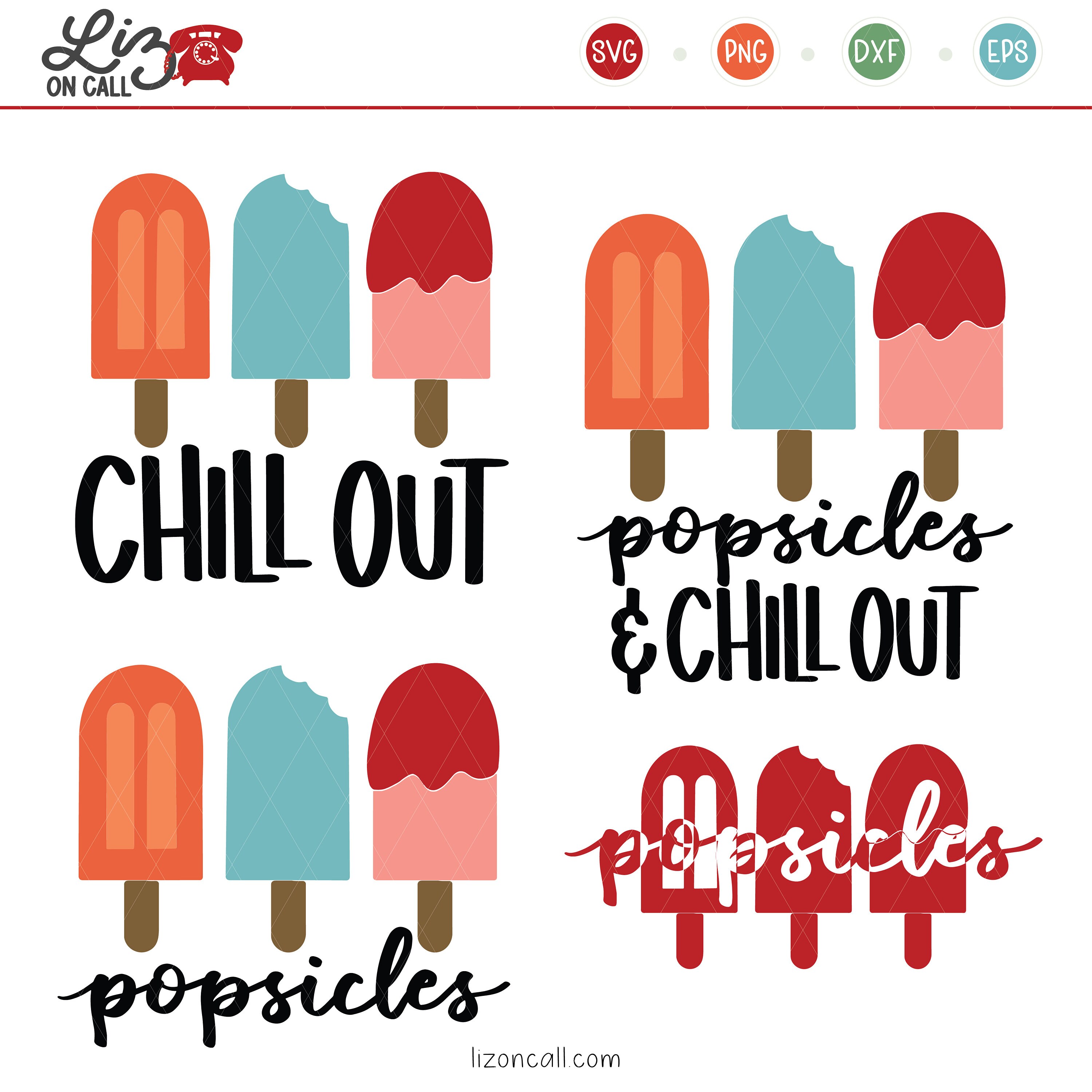 Popsicles Cut Files SVG Files Cut File Bundle Hand - Etsy