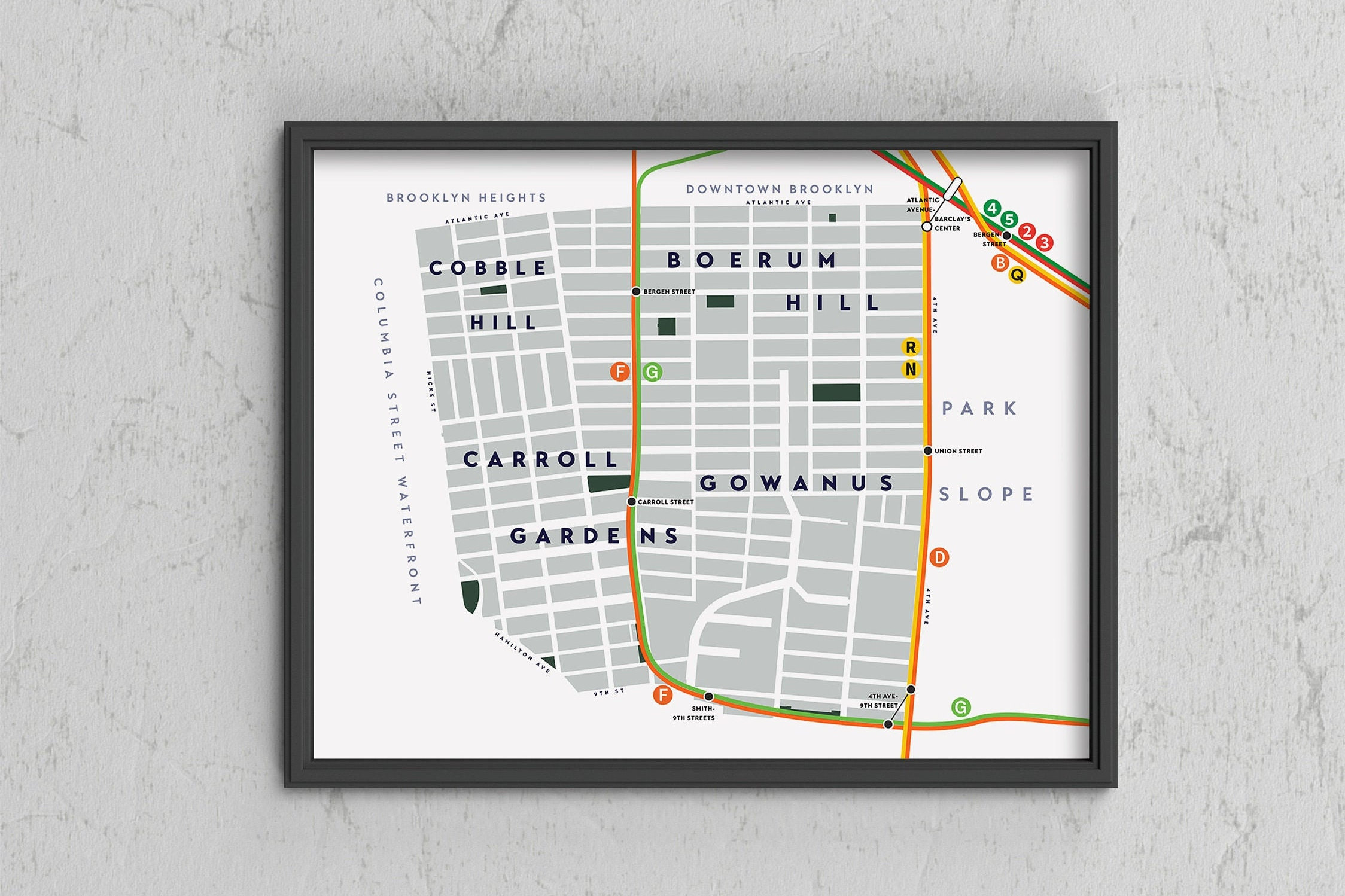 Boerum Hill / Cobble Hill / Carroll Gardens / Gowanus Neighborhood Map ...