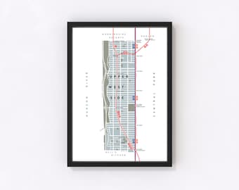 18. upper West Side Skyline UWS View New York City Art Print, NYC ...