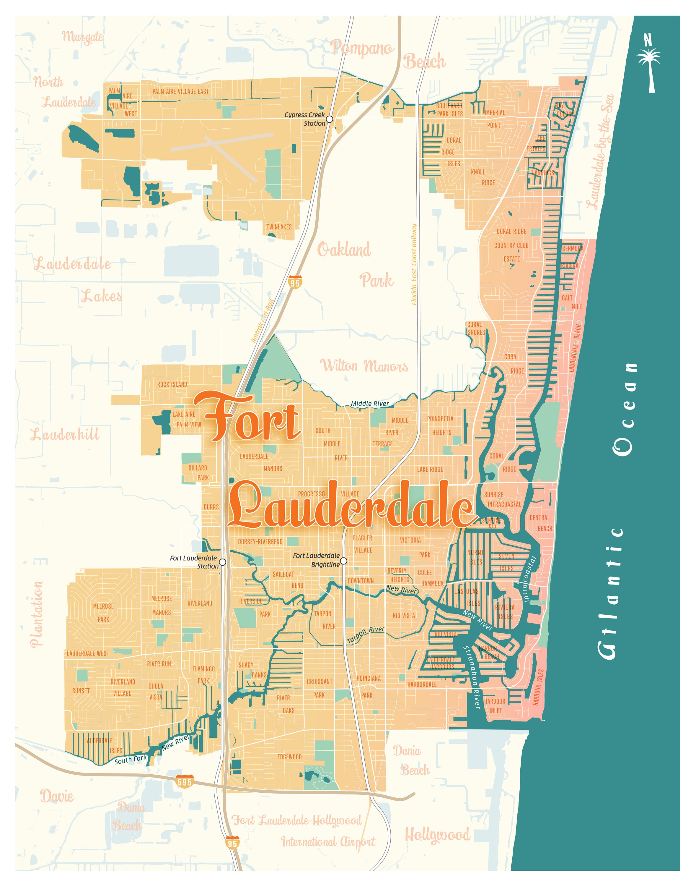 Topa Graphical Map Fort Lauderdale Florida