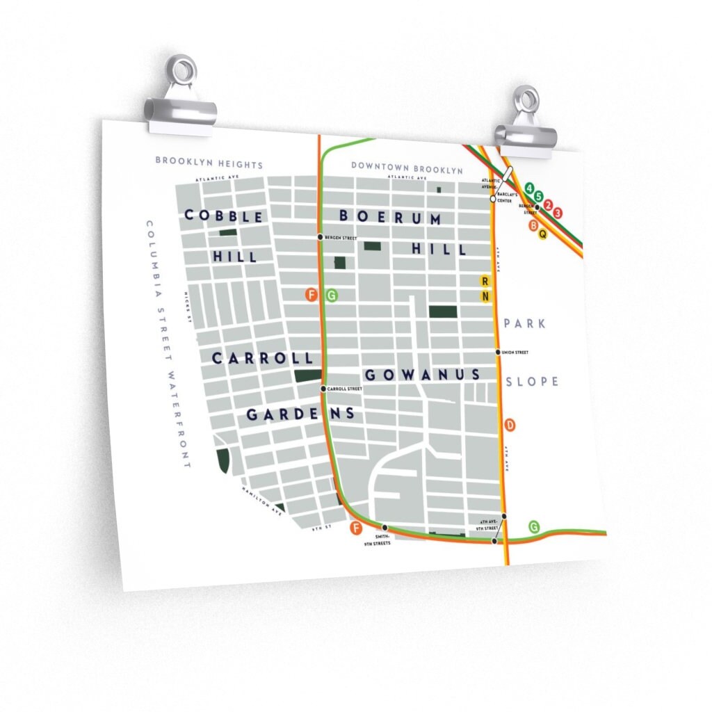 Boerum Hill / Cobble Hill / Carroll Gardens / Gowanus Neighborhood Map ...