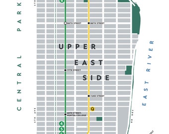 Upper East Side Manhattan Neighborhood Map Manhattan East Side Map