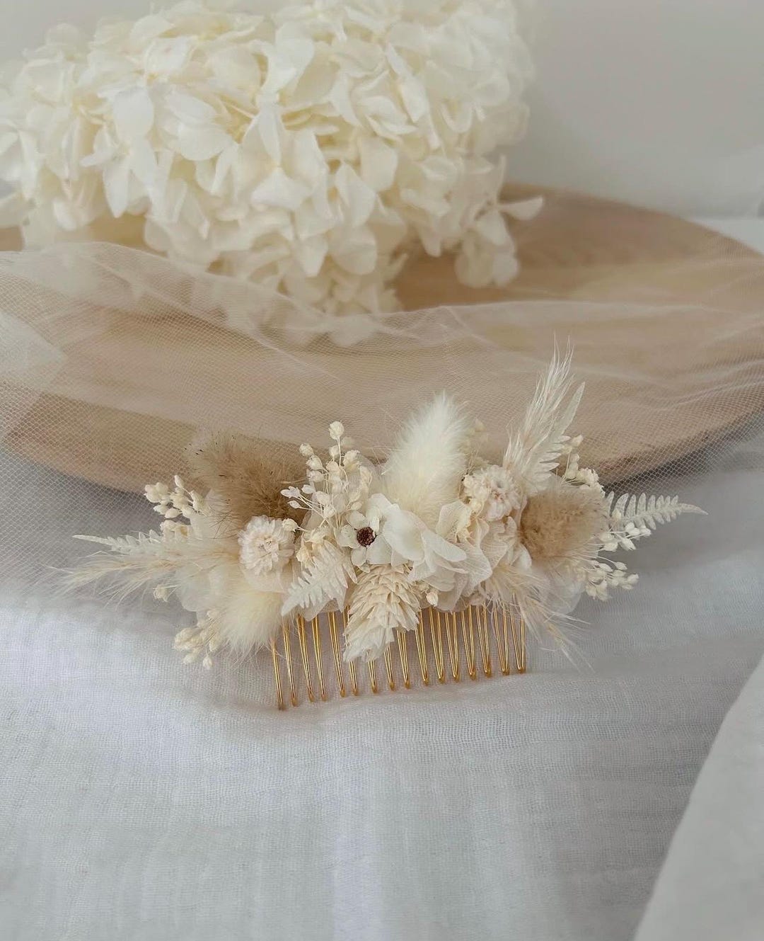 LISE Comb in Dried Flowers Wedding Hair Accessories Boho Floral Comb ...