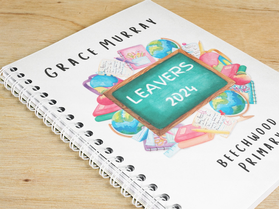 Personalized School Leavers A5 Notebook: Blackboard Design - Etsy
