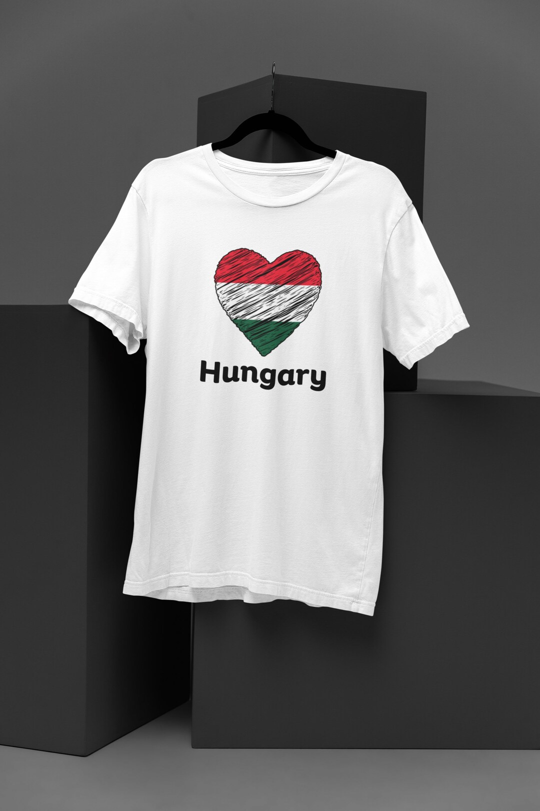 Hungary Flag T-shirt - Hungarian - Heart Scribble Design - Patriotic ...