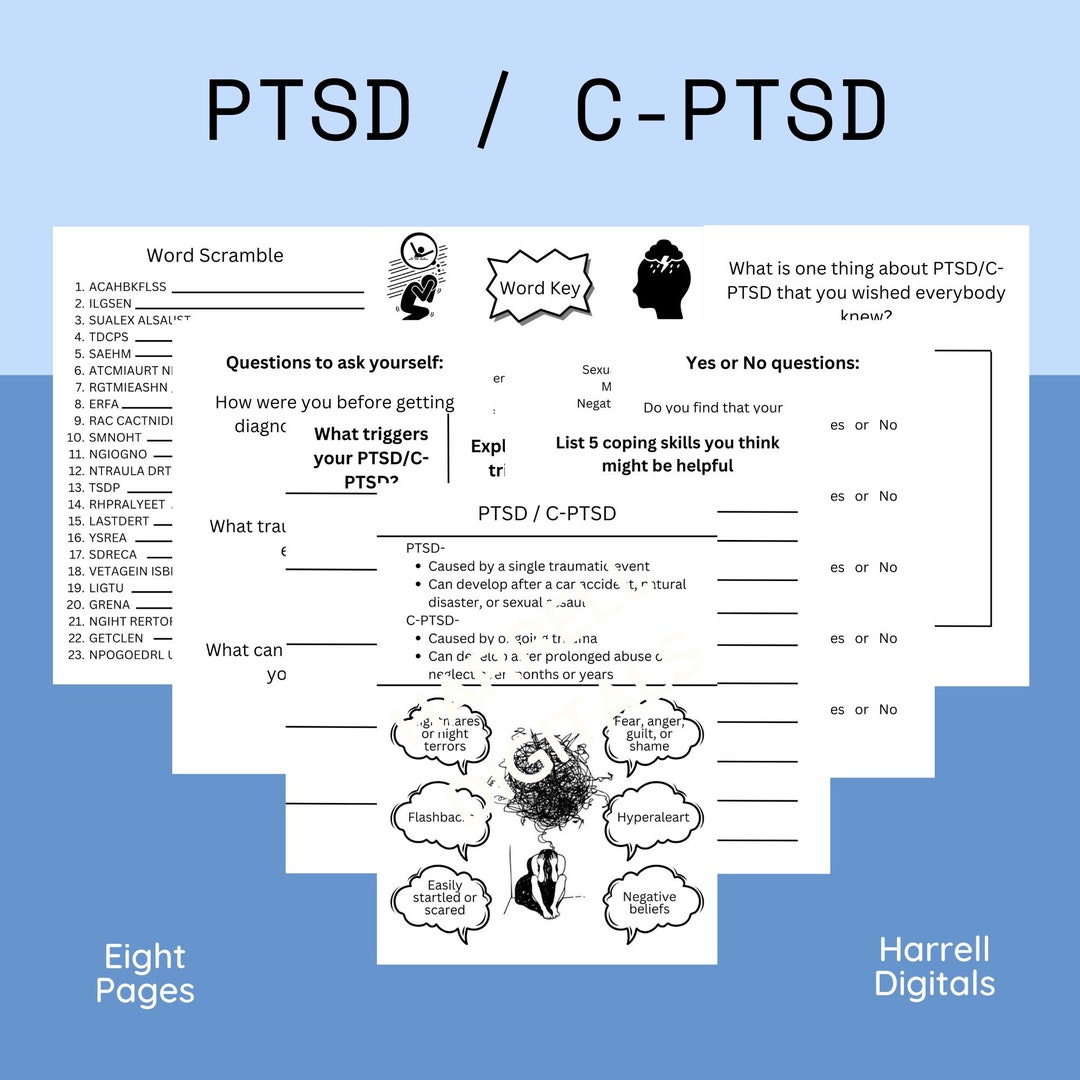 PTSD/C-PTSD Worksheets - Etsy