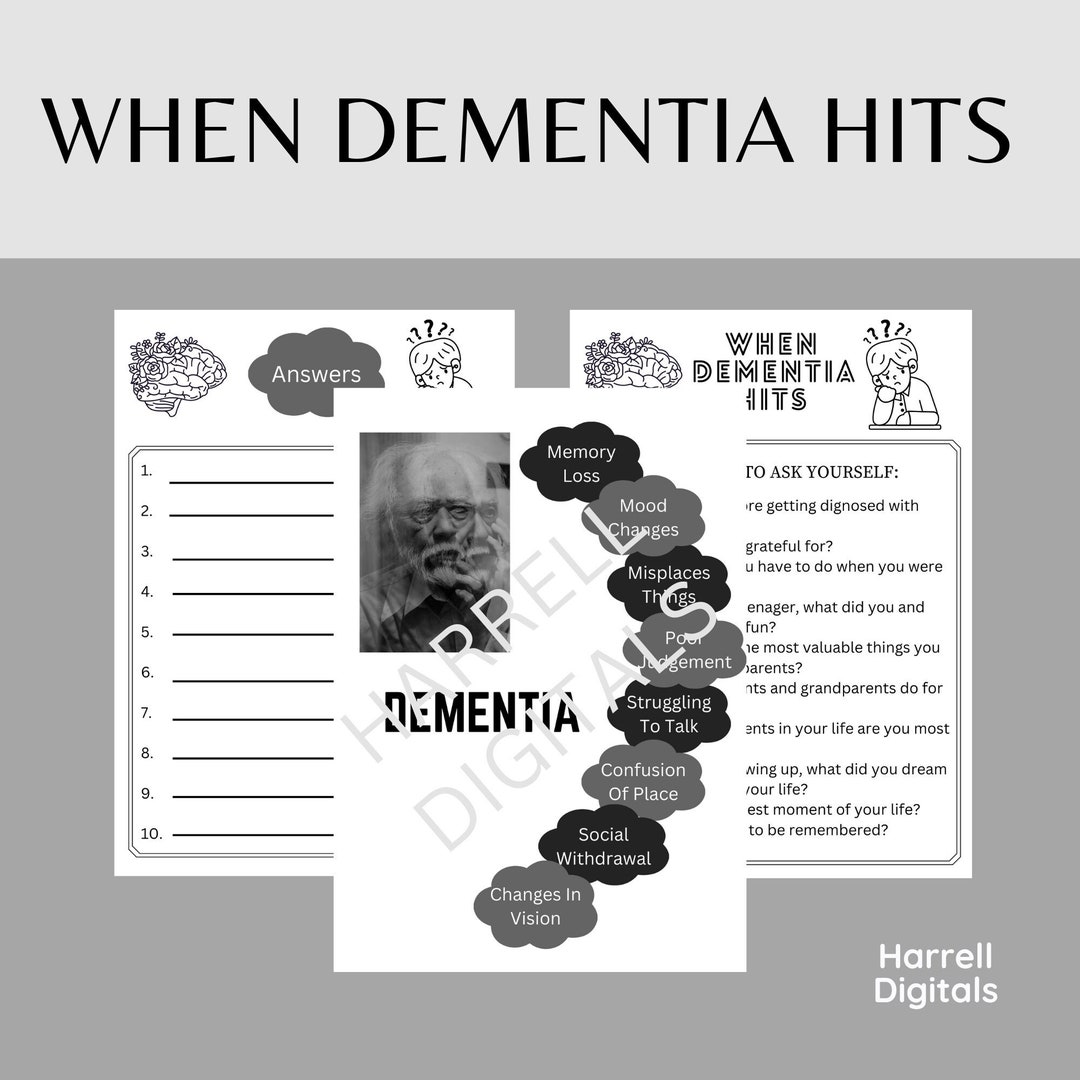 Dementia Worksheet, Dementia Template, Dementia, Mental Health ... Dementia Worksheet, Dementia Template, Dementia, Mental Health ...
