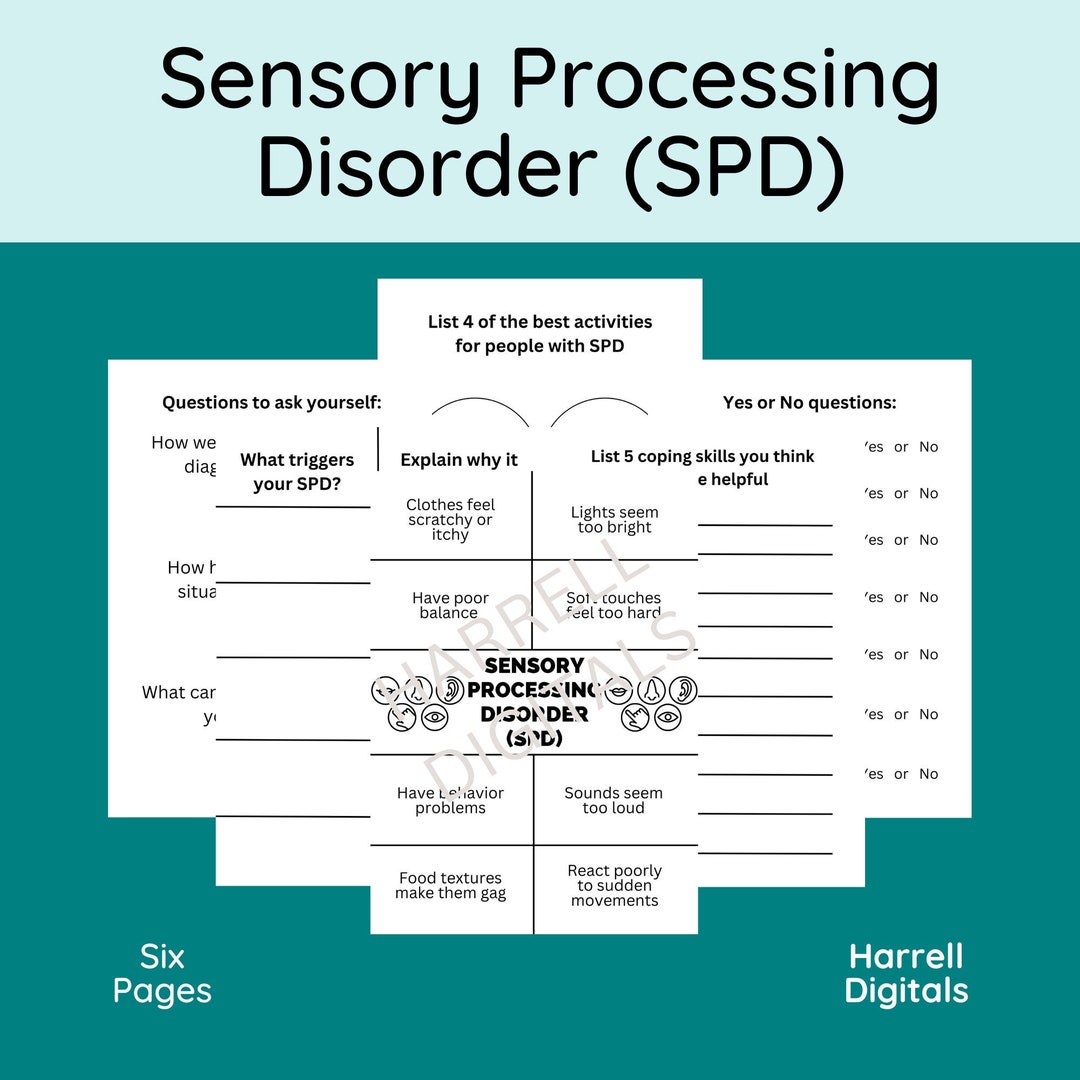Sensory Processing Worksheet, Autism and Sensory Processing Worksheets ...