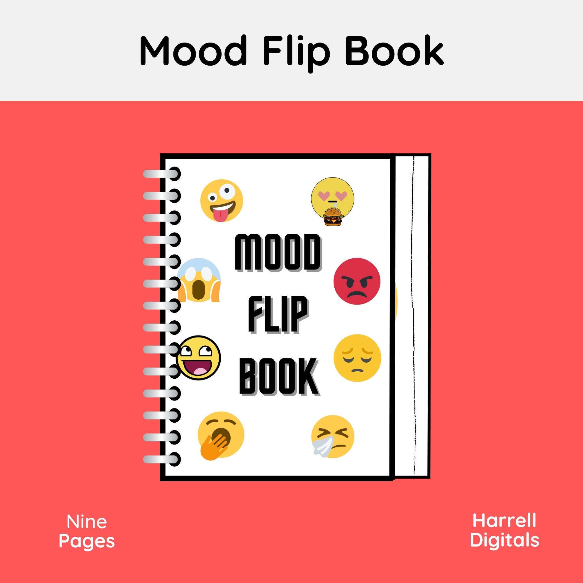 Printable Mood Flip Book, Moods & Emotions Communication Prompts ...