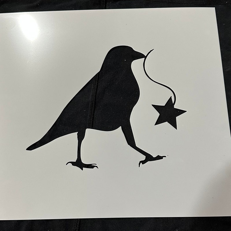 Crow Stencil - Etsy