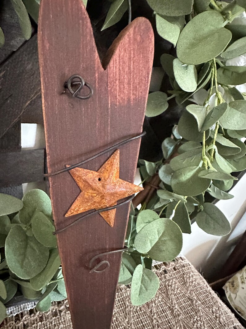 Primitive Heart Home Decor - Long Country-style Heart for Everyday ...