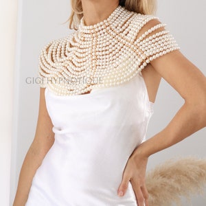 Pearl Bustier White Beaded Corset Top Art Arianne Sparkly - Etsy