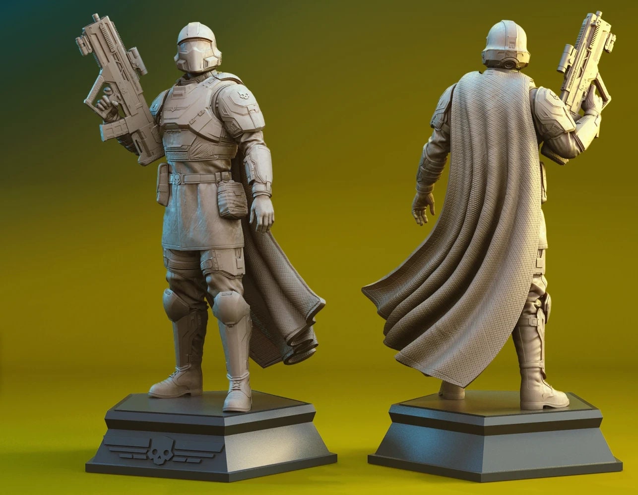 Helldiver Action Figure Collectibles High Details Resin 3D Printed by ...