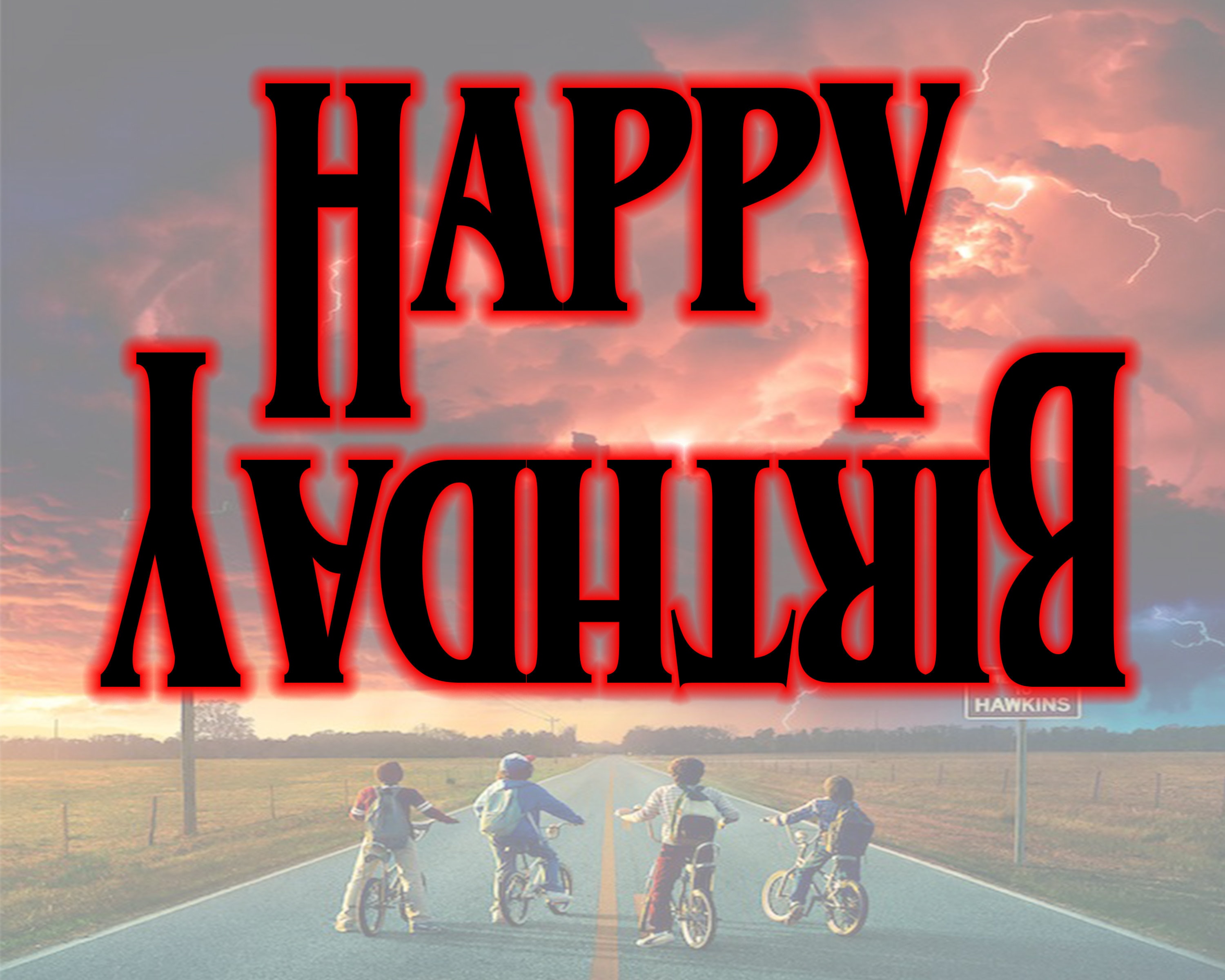 Printable Digital Download STRANGER THINGS Birthday Card // - Etsy