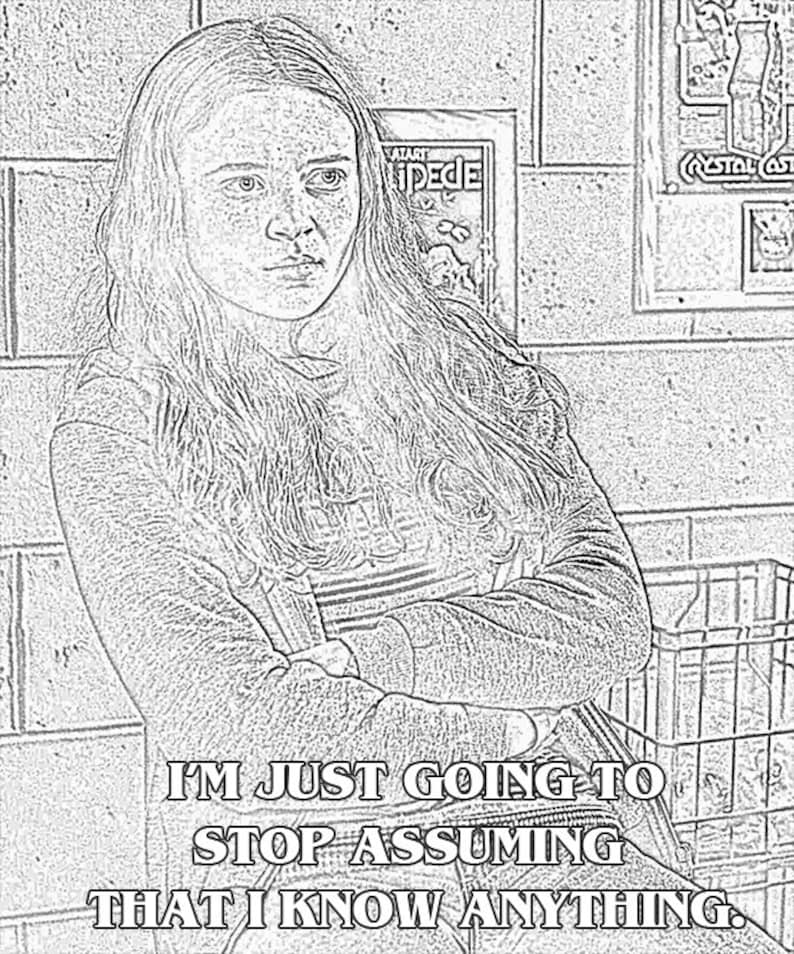 Printable STRANGER THINGS Coloring Page / Max i'm - Etsy