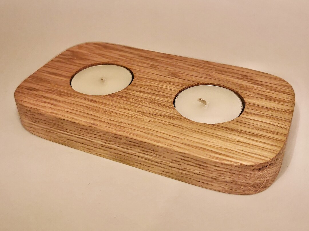 Scandinavian-style Solid White Oak Tea Light Holder - FSC Certified ...