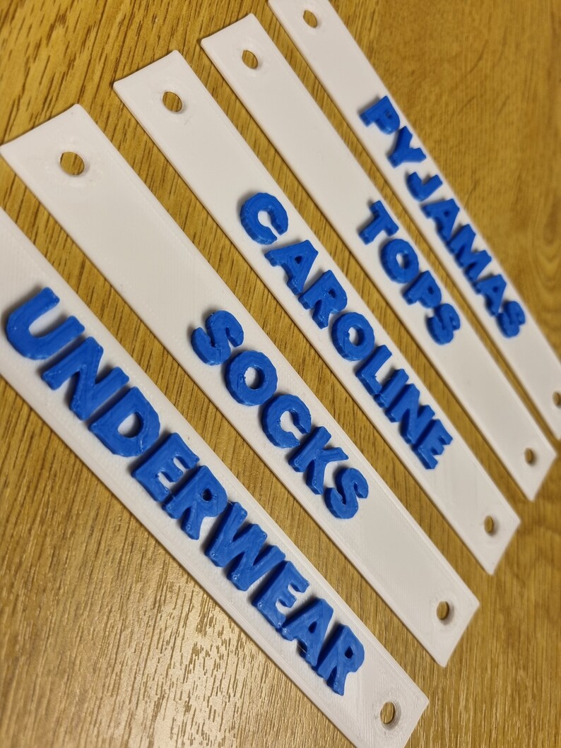 Tactile Drawer Label 3D Cupboard Sign Cabinet Name Tag - Etsy