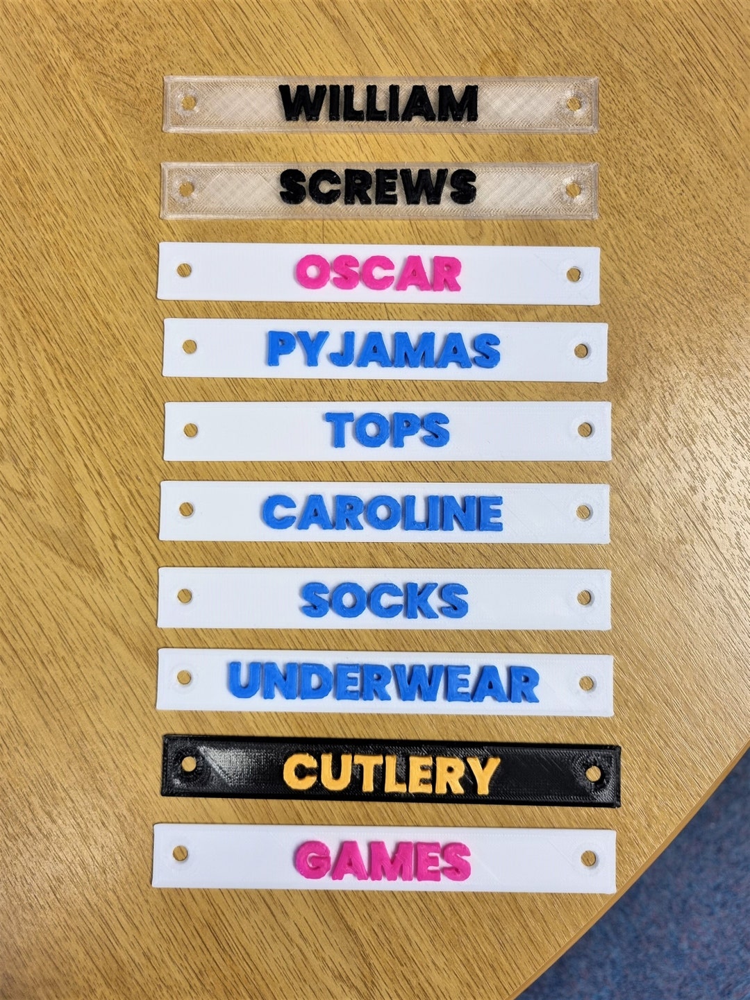 Tactile Drawer Label | 3D Cupboard Sign | Cabinet Name Tag - Etsy