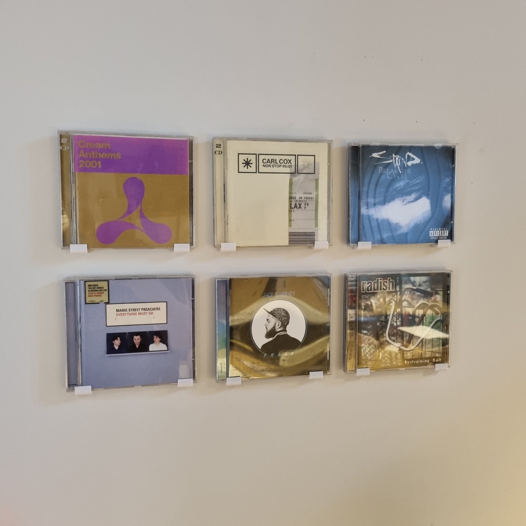 CD Bracket, Wall-mount Album Holder, Compact Disc Display Shelf ...