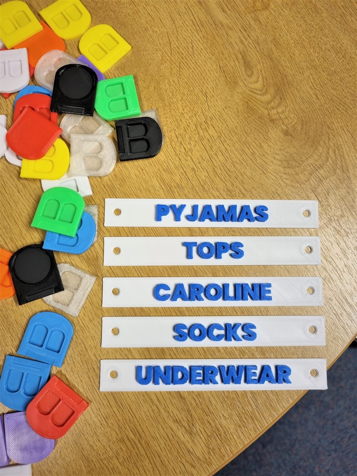 Tactile Drawer Label 3D Cupboard Sign Cabinet Name Tag - Etsy