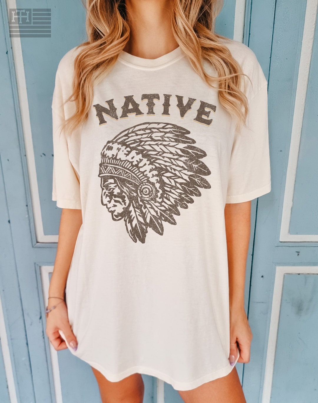 Native American Headdress T-shirt, Vintage Boho Comfort Colors Tee - Etsy