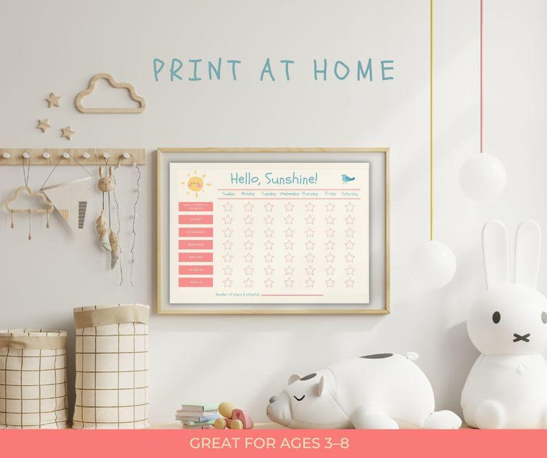 Printable Morning Routine & Rewards Chart for Kids + Wake up Pages ...