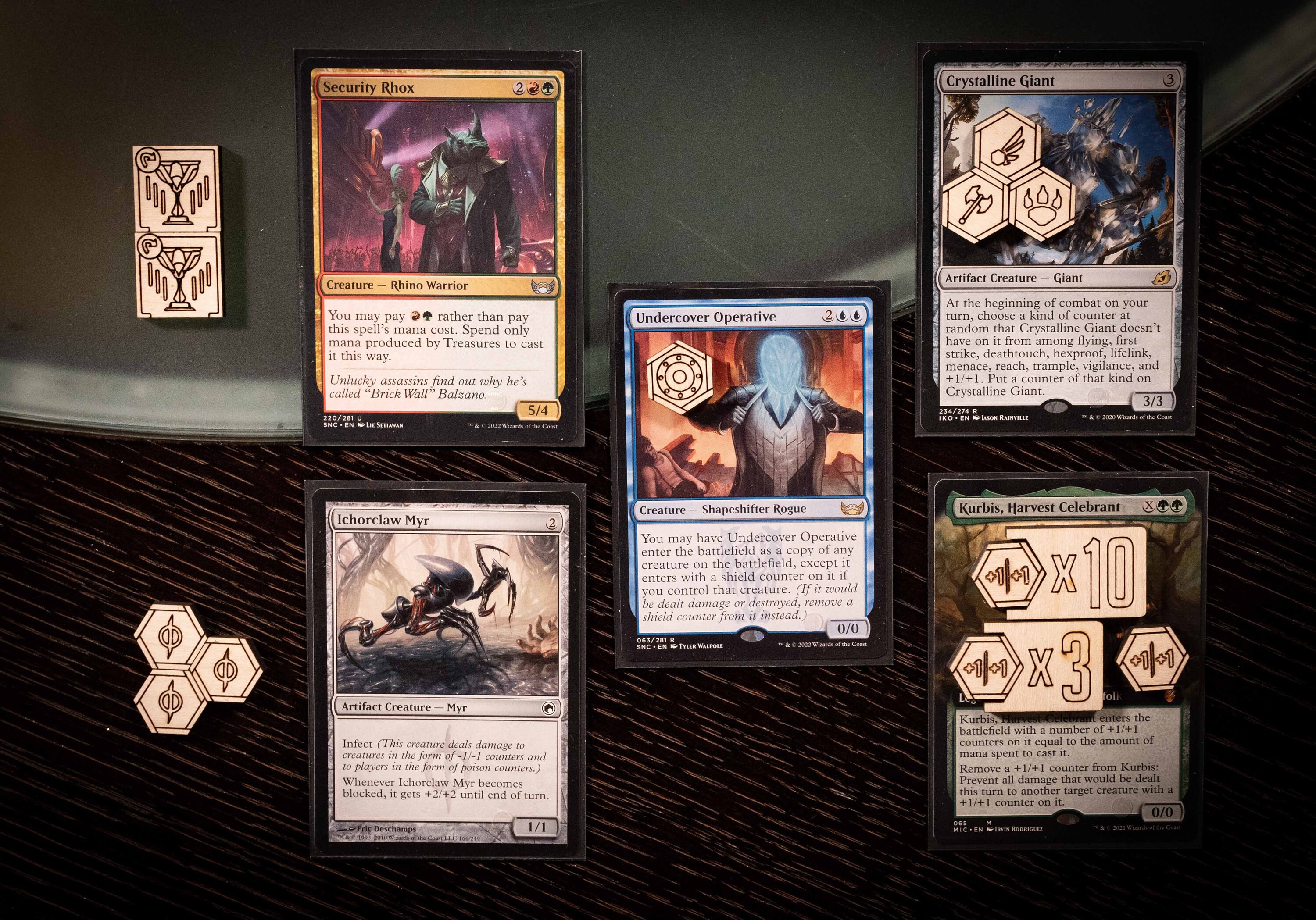 All-in-one Wooden Counters // Tokens // Life and Storm Tracker - Etsy