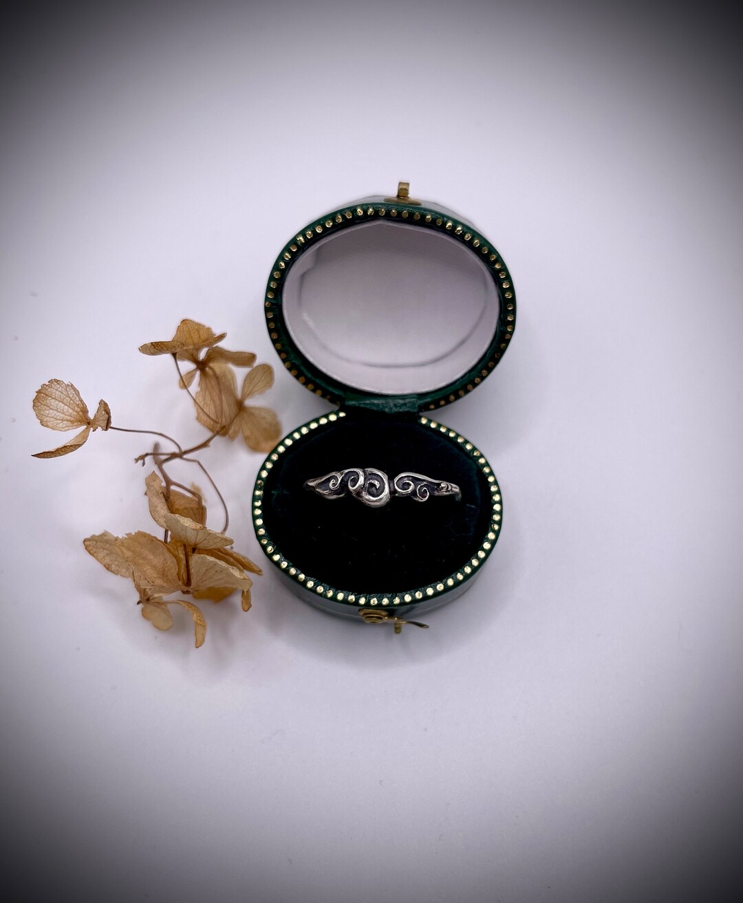 Sea Inspired Ring, Custom Wedding Ring, Silver Stacking Ring - Etsy