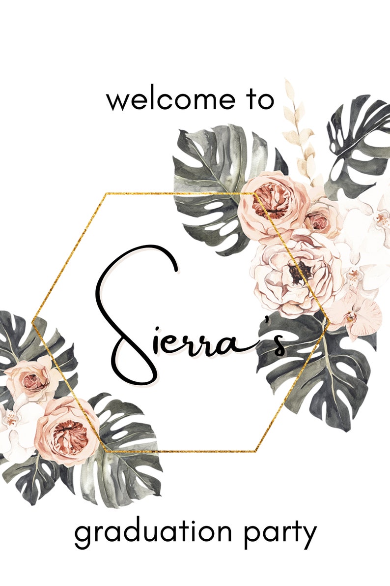 Editable Boho Style Graduation Poster Template I Graduation - Etsy