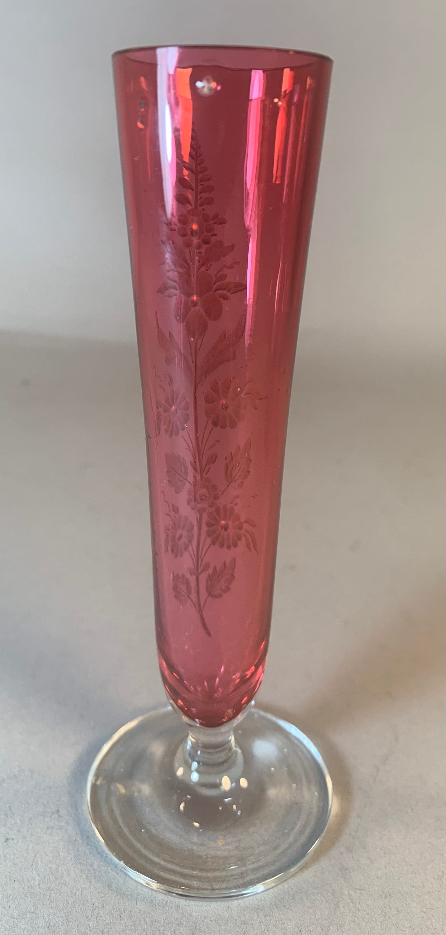 Cranberry Glass Vase - Etsy