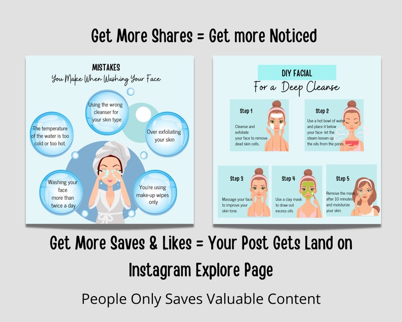 Esthetician Infographics Instagram Post Template for Anyone in the Skin ...