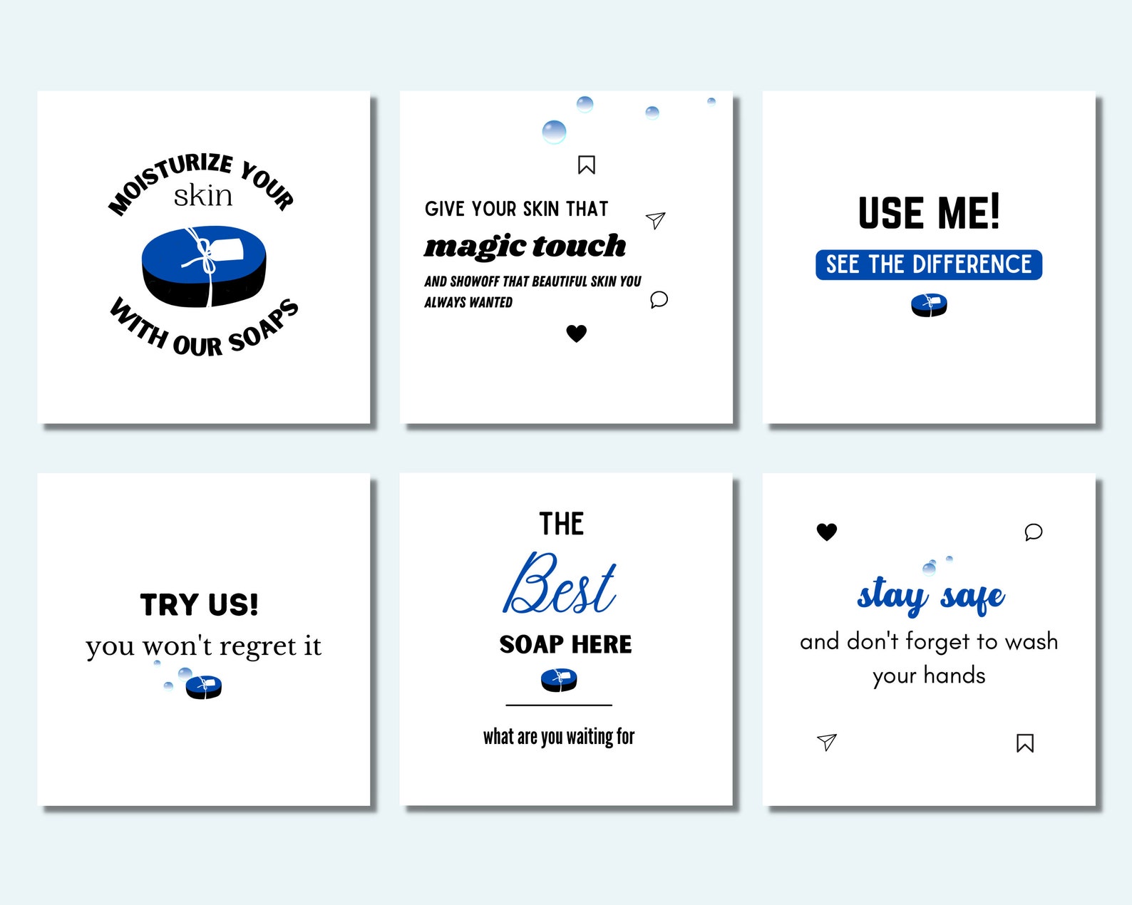 Soap Instagram Posts Templates for Soap Making Business, Soap Quotes ...